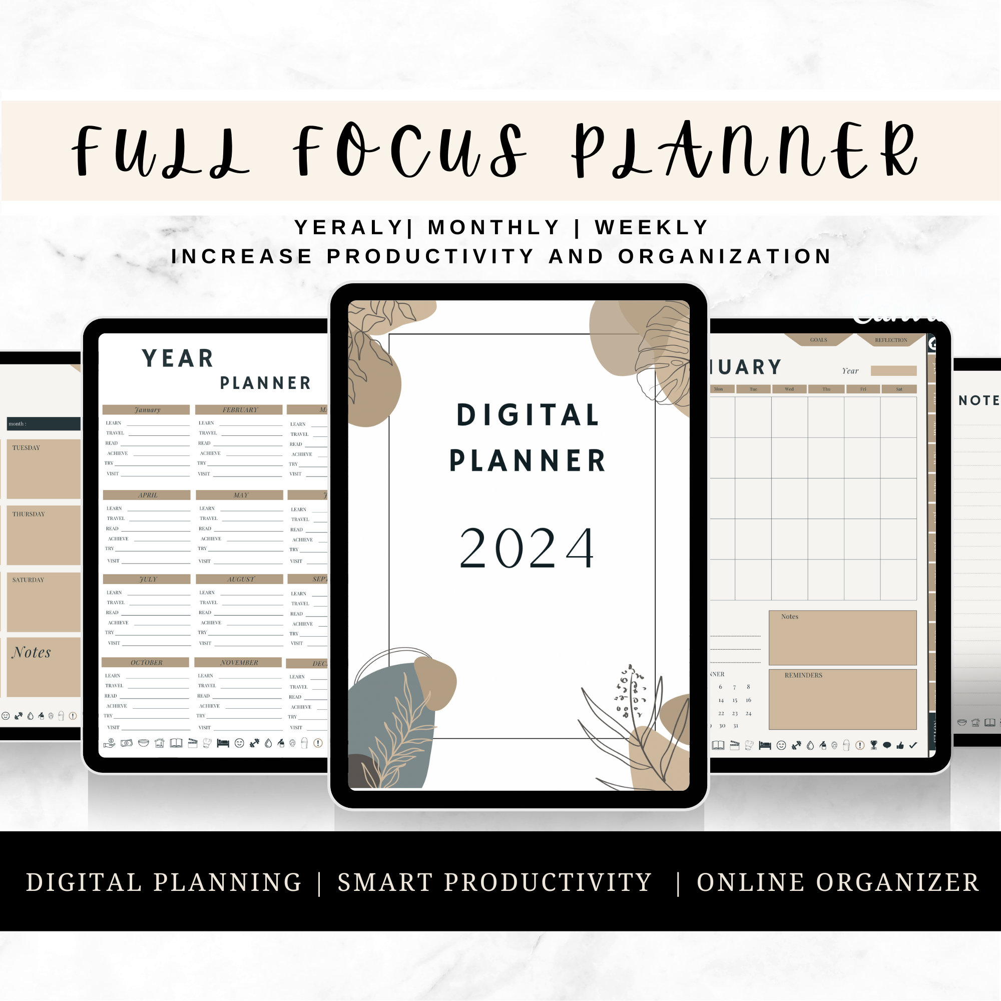 Full Focus Planner Self Improvement Daily Focus Planner Weekly Planner ...