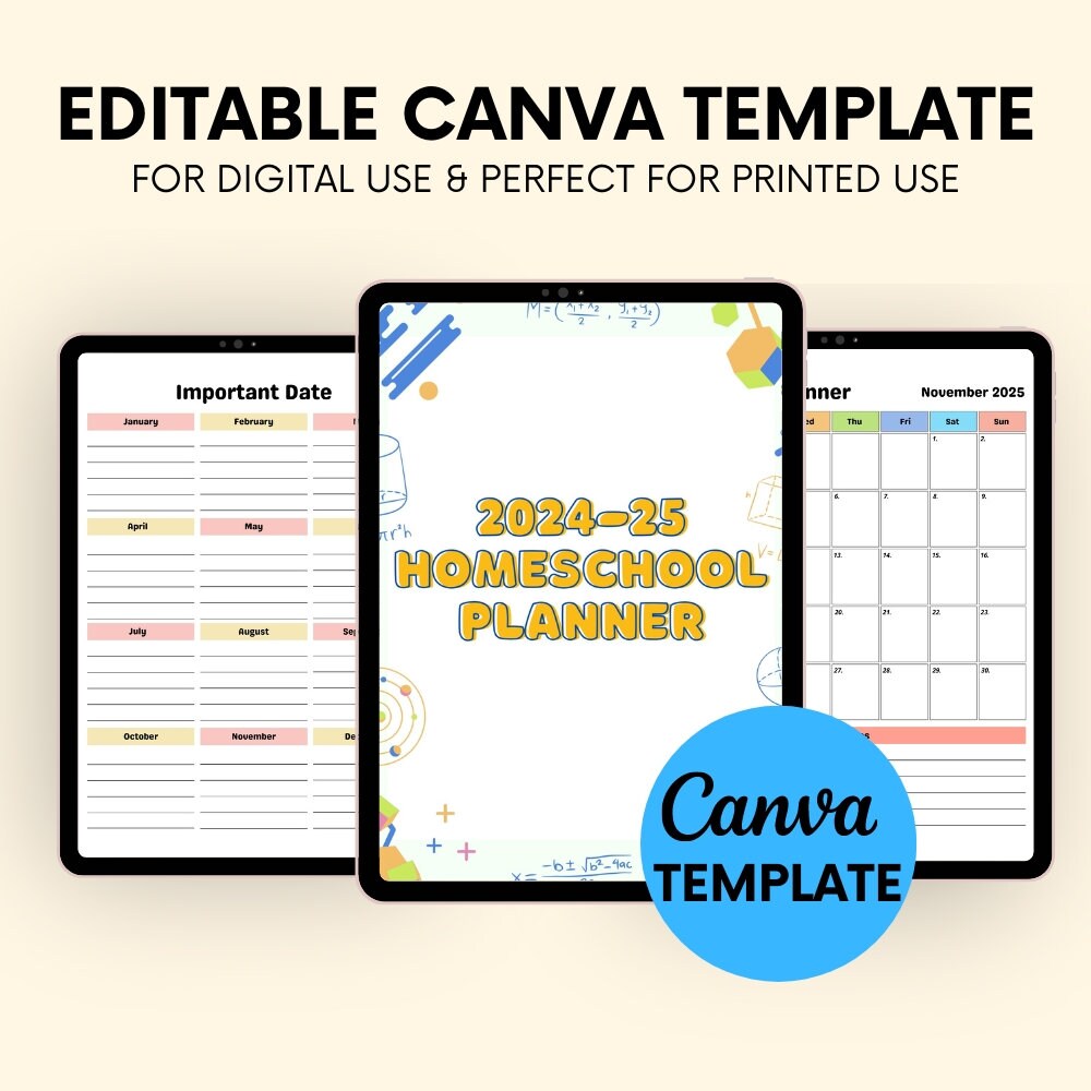 Printable Homeschool Teacher Planner, Comprehensive Curriculum Planner ...