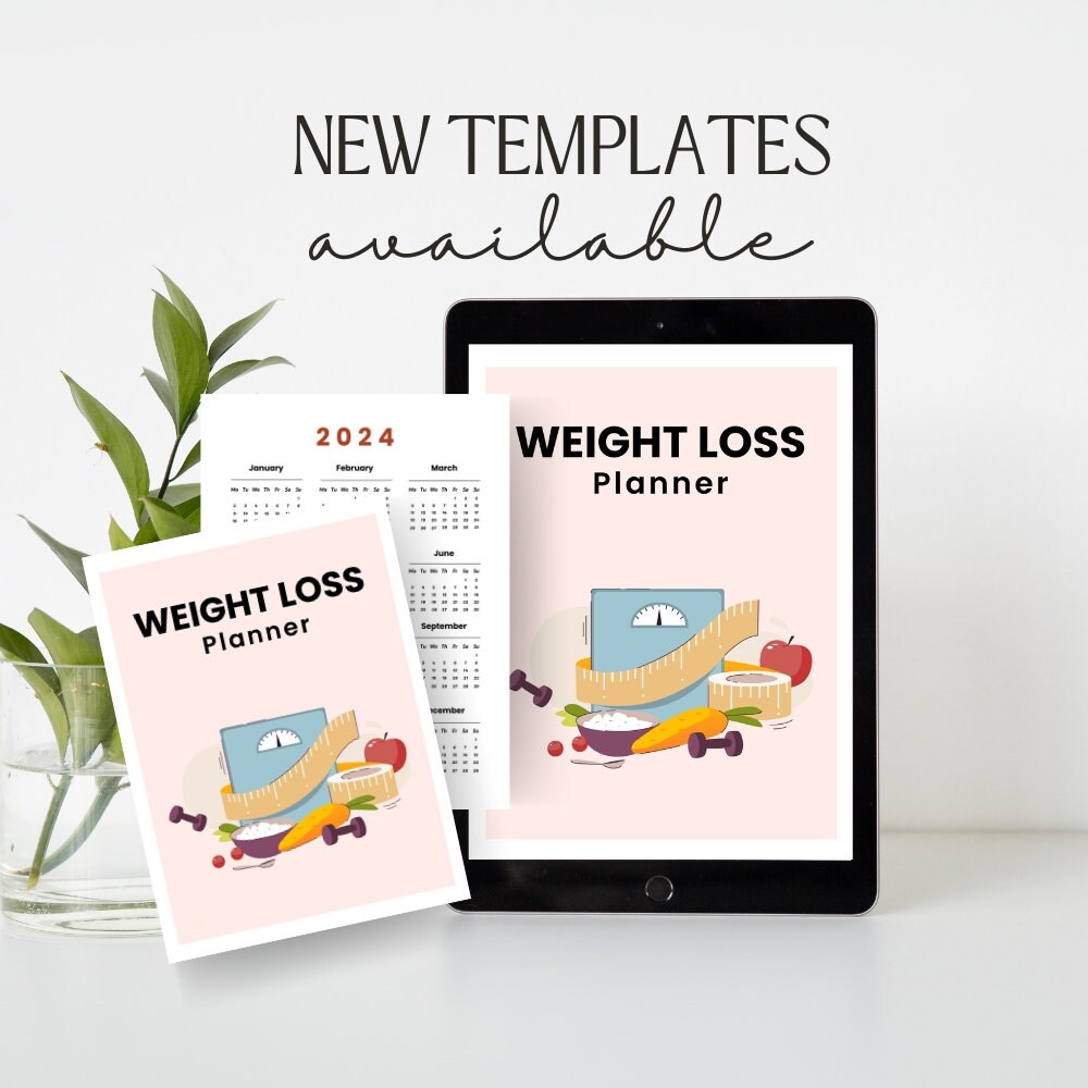 Printable Weight Loss Journal, Customizable 60-day Fitness Tracker ...