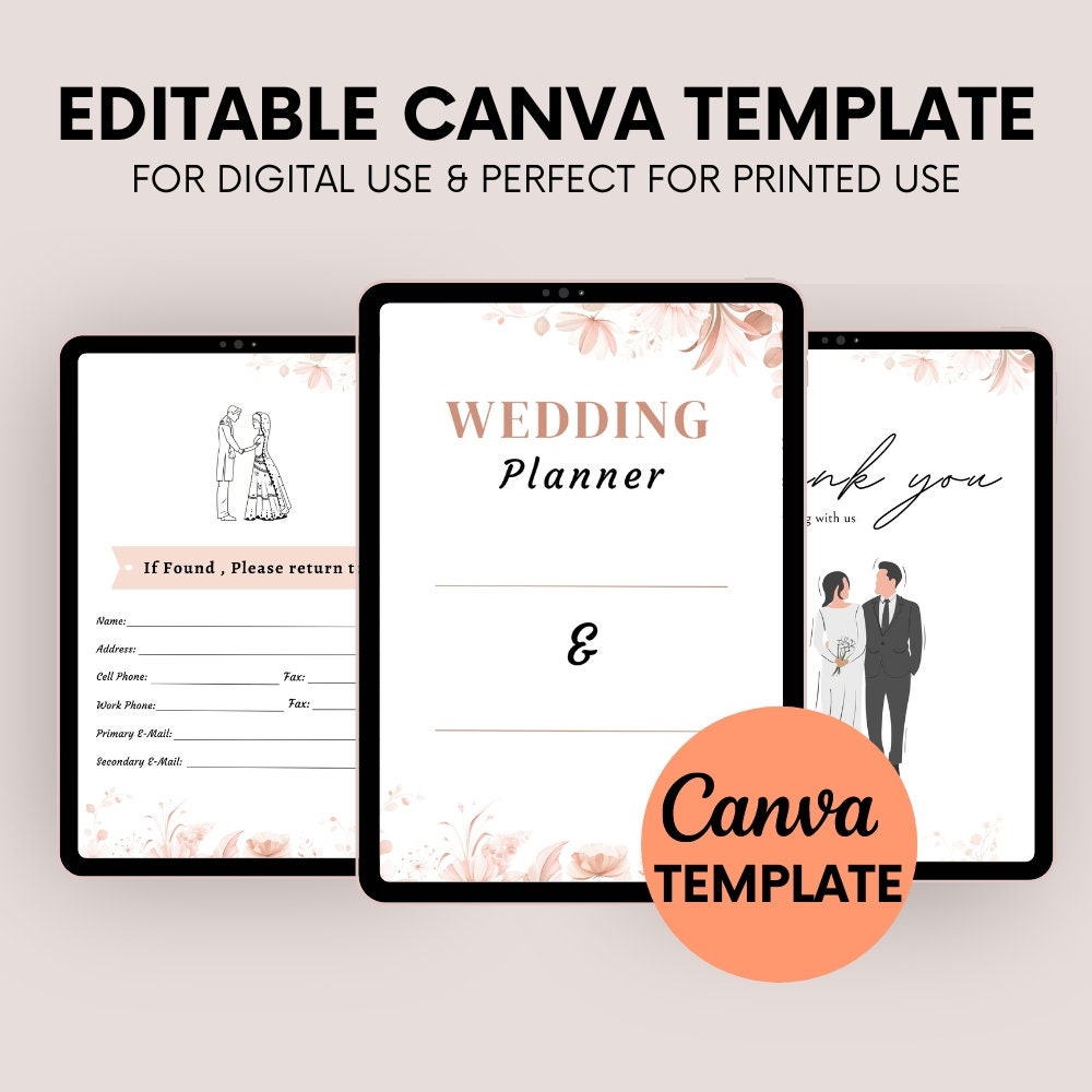 Ultimate Wedding Planner Template, Wedding Day Binder Tracker, Detailed ...
