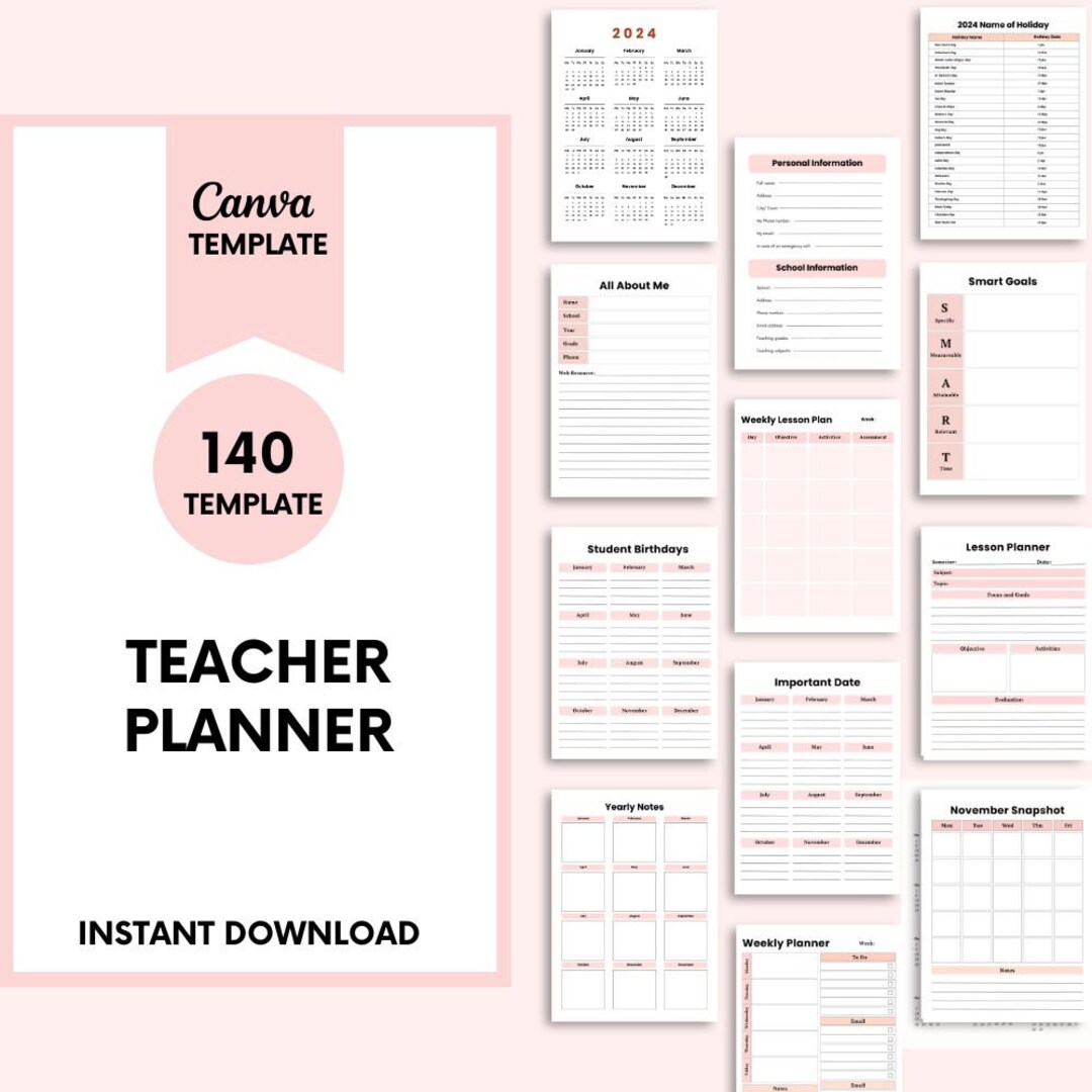 Teacher Organizer, Digital and Printable Resource for Lesson Planning ...