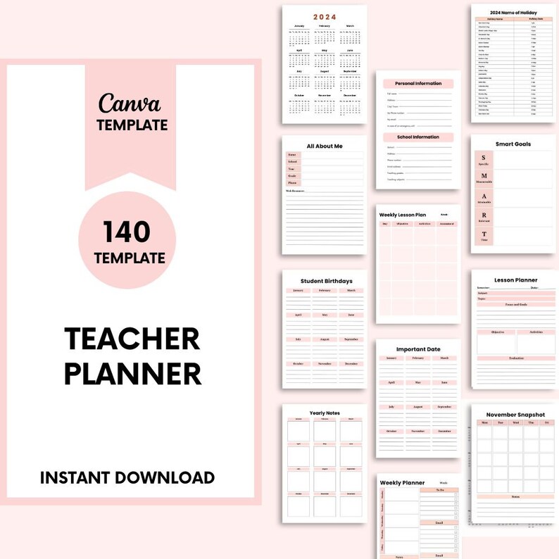 Teacher Organizer, Digital and Printable Resource for Lesson Planning ...