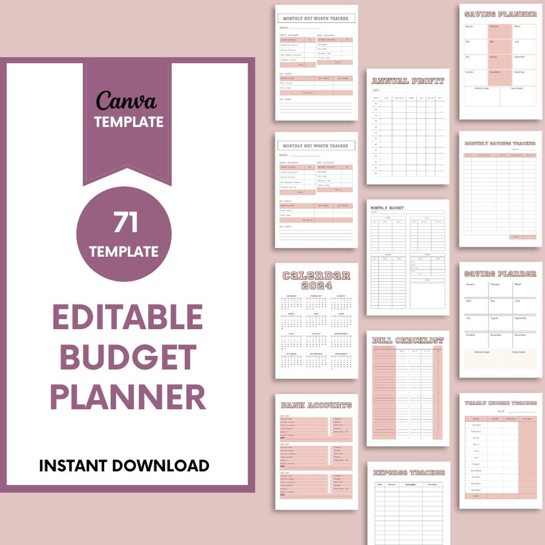 2024 Budget Planner Templates, Financial Organiser, Expenses Track ...