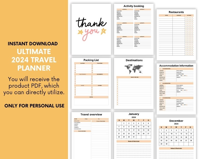 2025 Travel Planning Made Easy | DIY Vacation Workbook | Itinerary ...