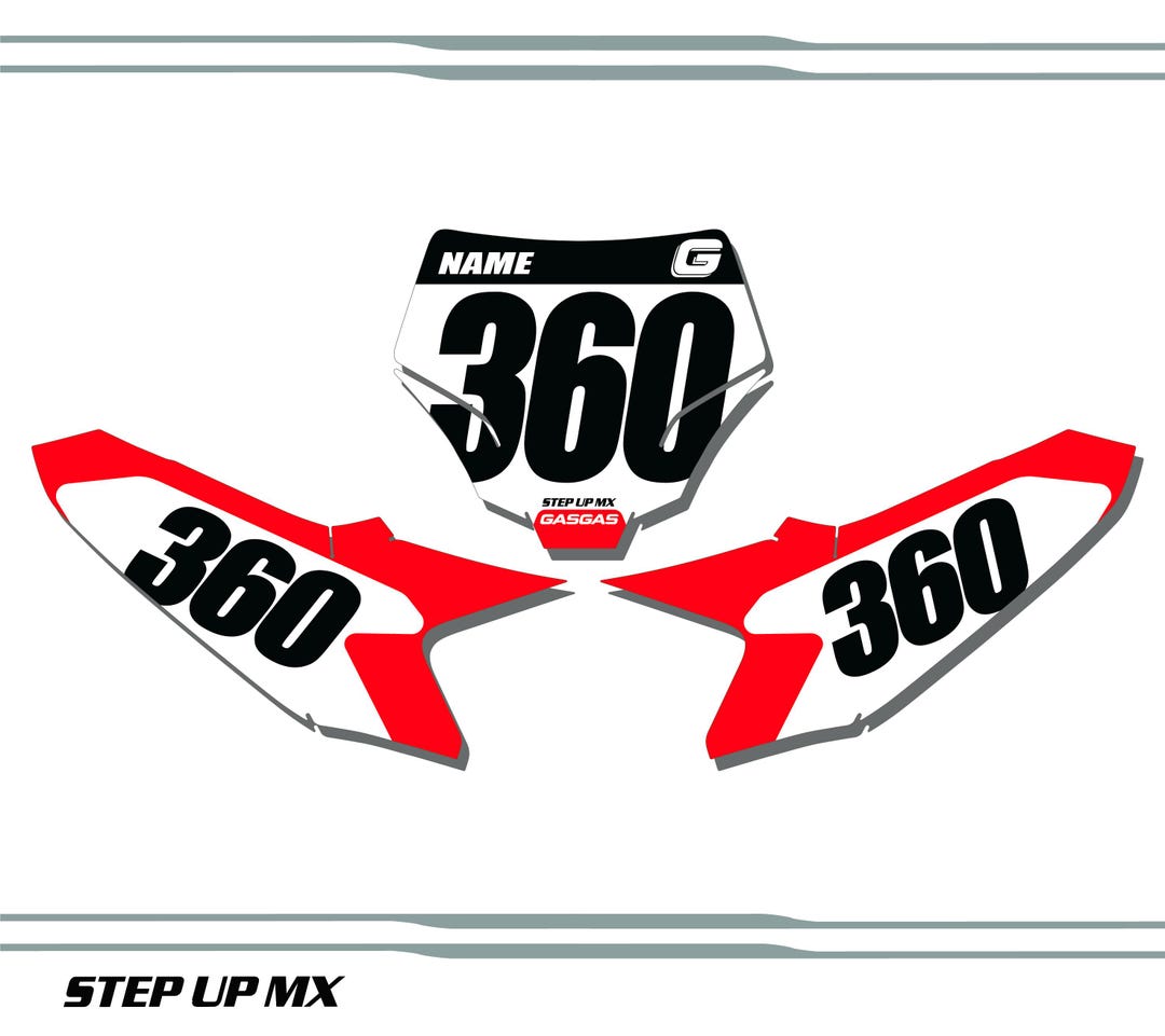 Gas Gas MC50 2024-25 Number Plate Decals With Your Name and Number - Etsy