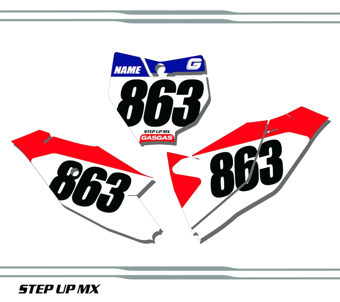 Gas Gas MC85 2021-24 Number Plate Decals With Your Name and Number - Etsy