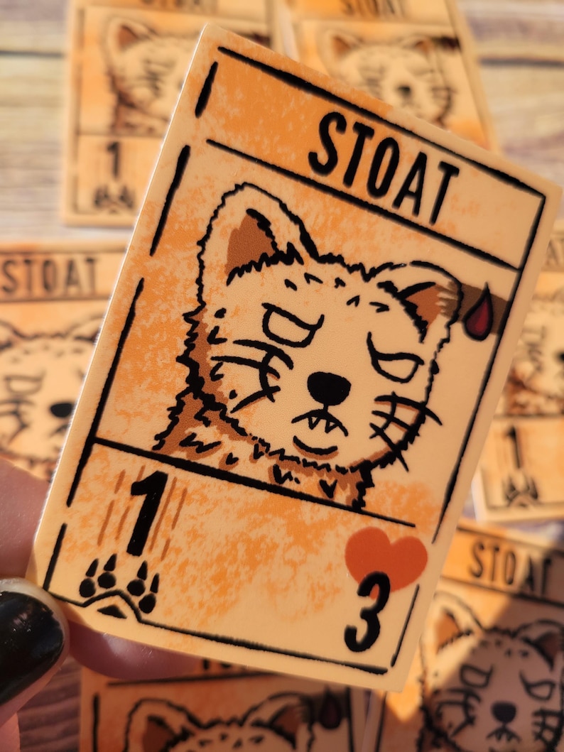 Stoat Playing Card Sticker, Inscryption Videogame - Etsy