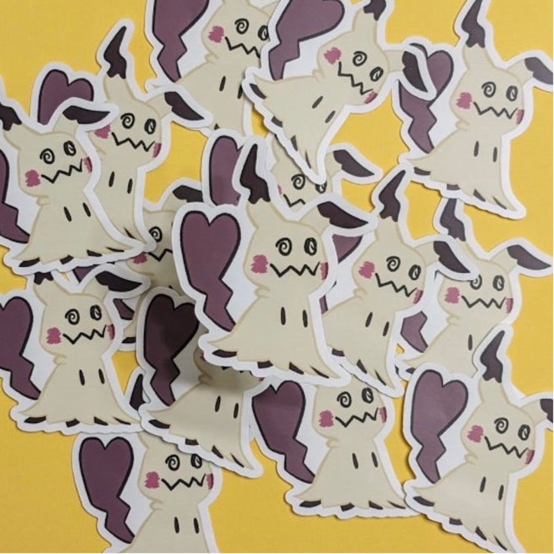 Mimikyu Pokémon Sticker, Gift for Nerds for Water Bottle, Laptop ...