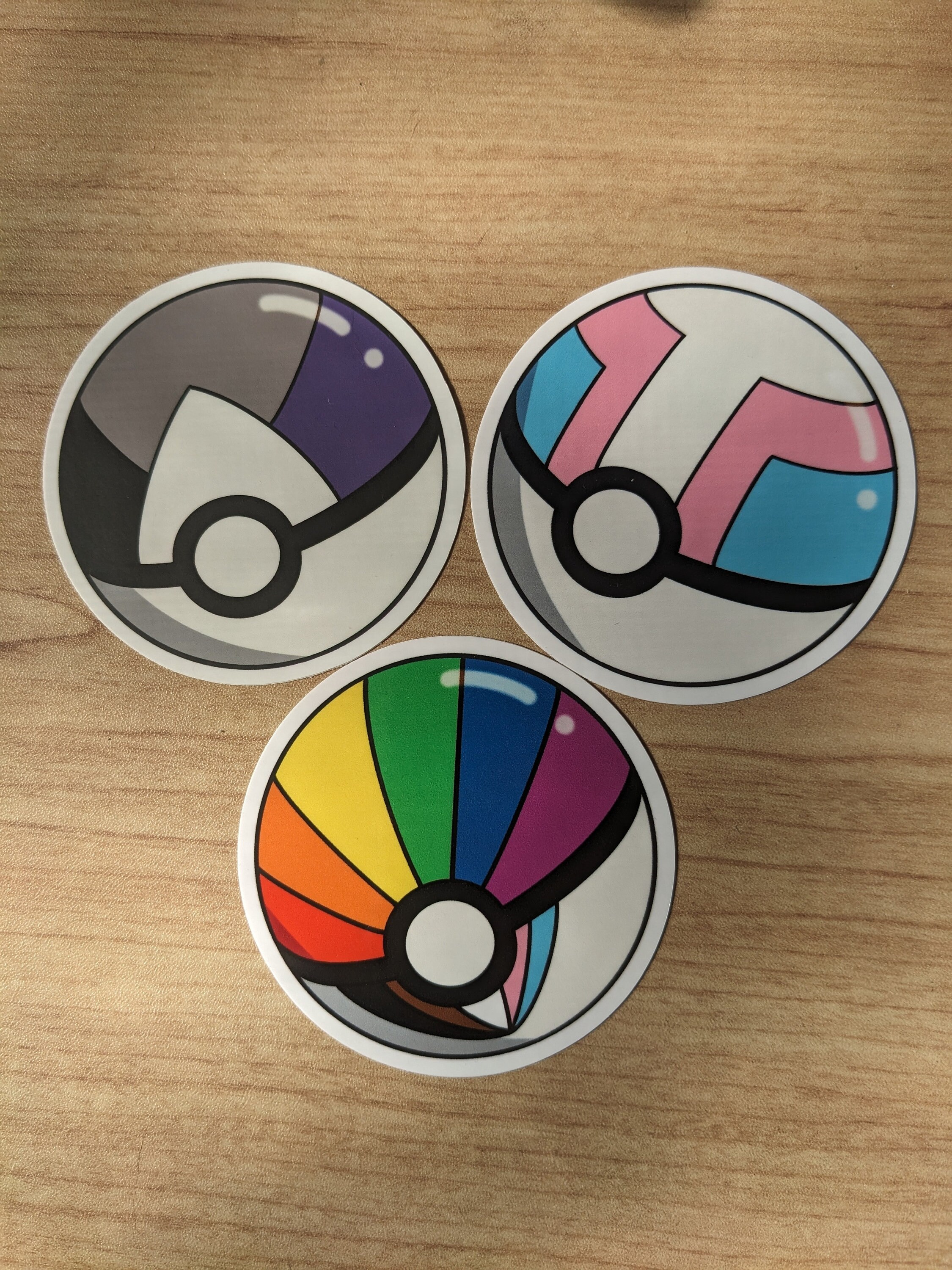 Queer Pride Pokemon Pokeball Sticker for Nerds, Asexual Sticker, LGBTQ ...