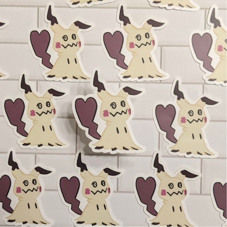 Mimikyu Pokémon Sticker, Gift for Nerds for Water Bottle, Laptop ...