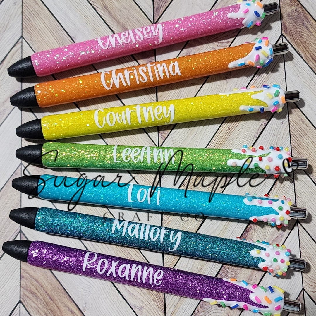 3D Cupcake Glitter Gel Pen: Personalized Refillable Inkjoy Pen - Etsy