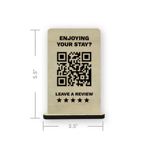 QR Code Sign - Wooden | Custom QR Sign | Wifi Qr Sign | QR Sign for ...