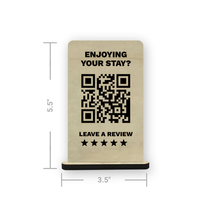 QR Code Sign Wooden Custom QR Sign Wifi Qr Sign QR Sign for Business ...