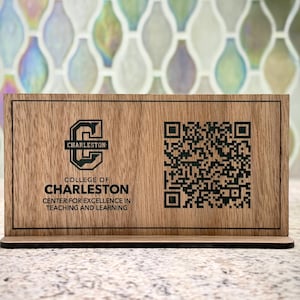 Wood QR Code Sign Stand | Tabletop QR Code Display | Menu Qr Code Sign ...