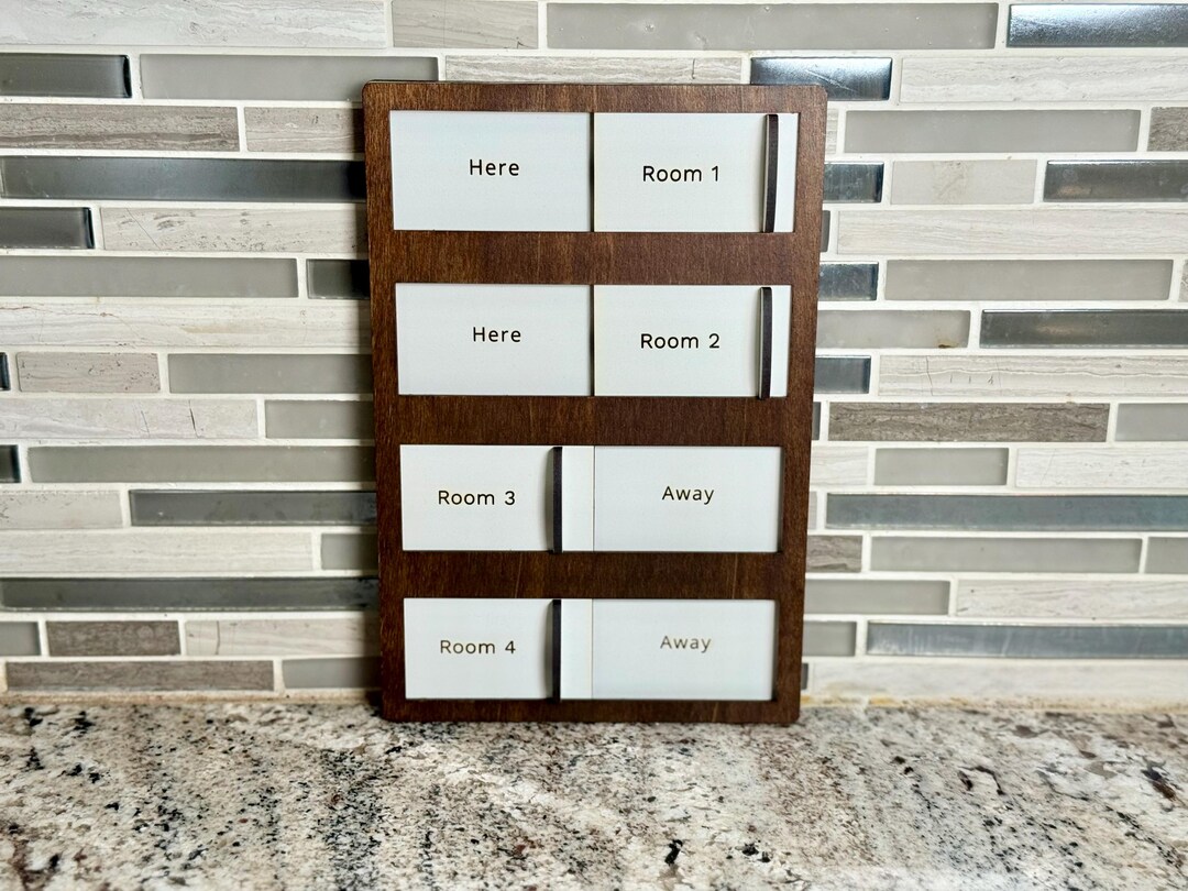 Office in Out Sign | Sliding Office Sign | Multi‑name Door Slider ...