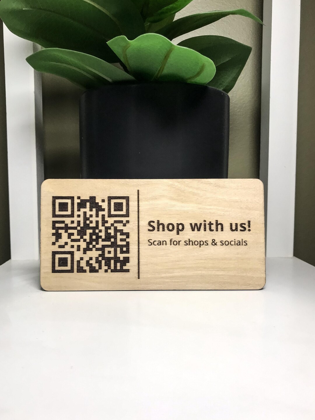 QR Code Sign | Wooden QR Code Sign | Small Qr Code Signs | Custom QR ...