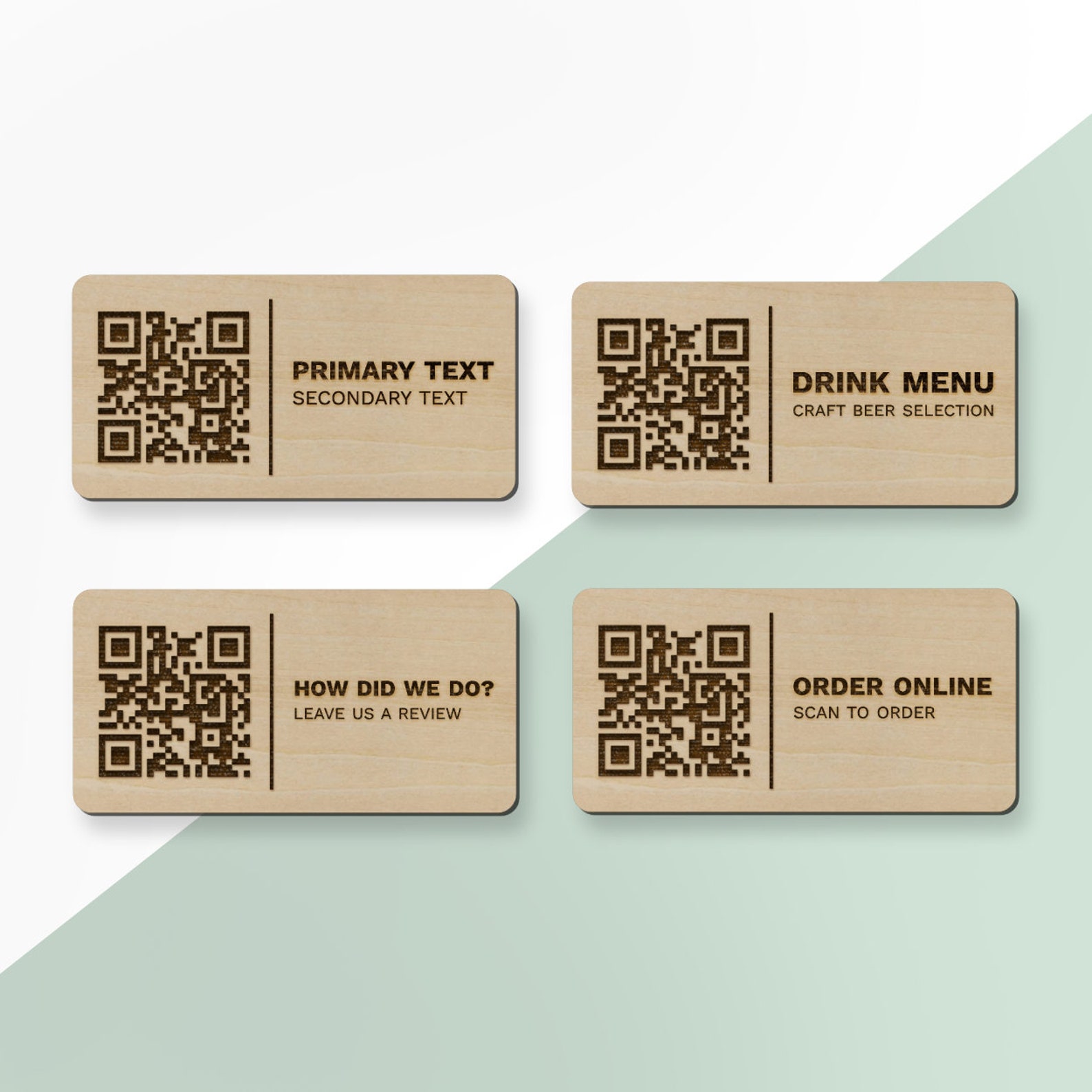 QR-Code-Zeichen | QR-Code Magnet aus Holz | Social Media QR & Zahlung ...