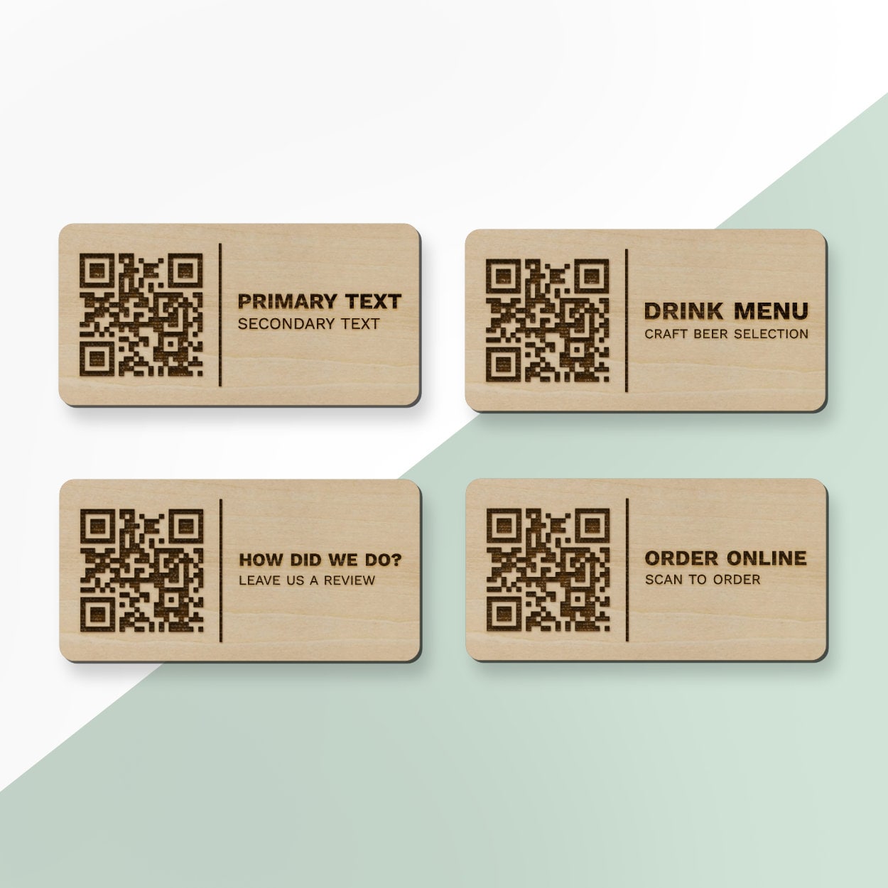 QR-Code-Zeichen | QR-Code Magnet aus Holz | Social Media QR & Zahlung ...