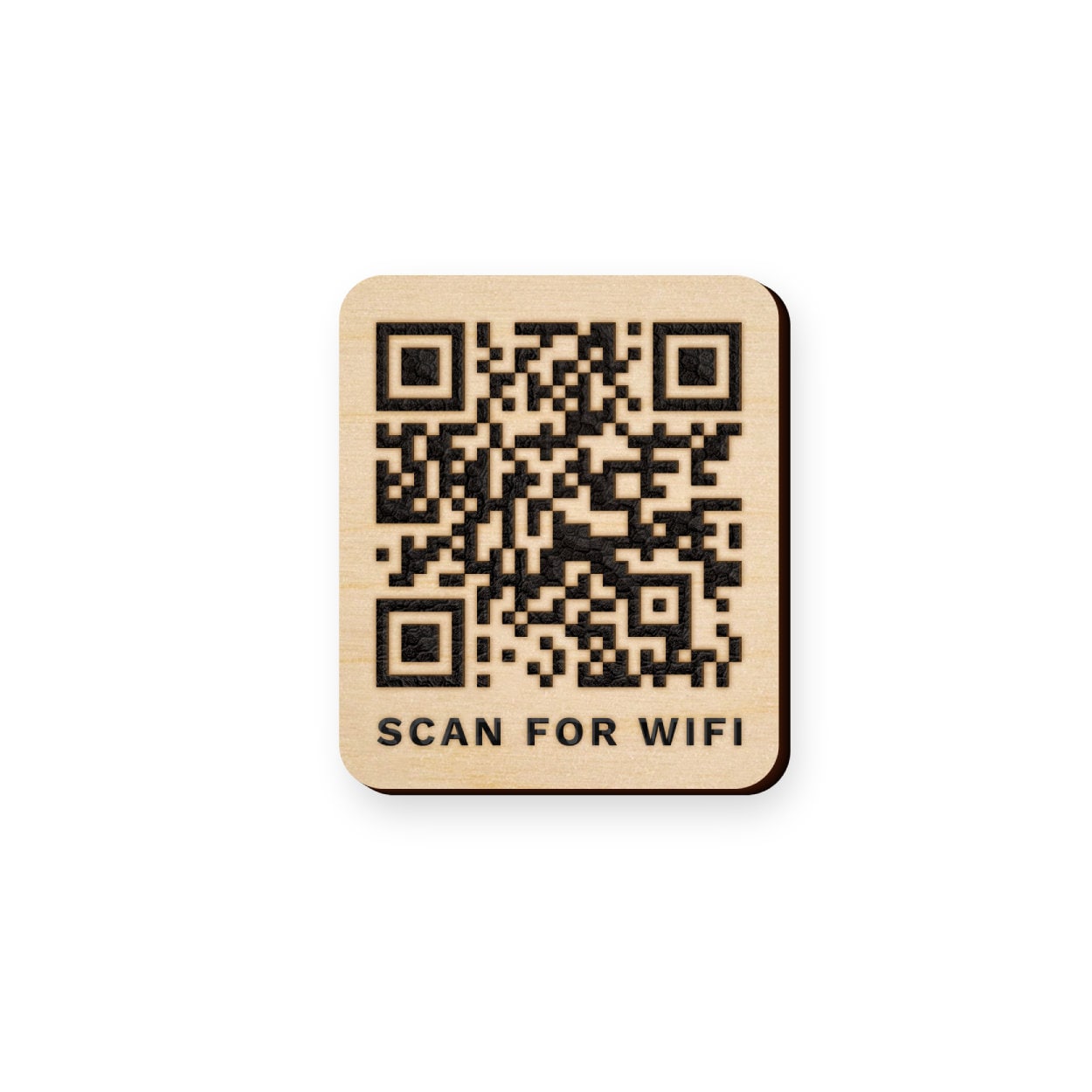 Custom QR Code Sign Wooden QR Code Sign Magnet Small QR Code Sign ...
