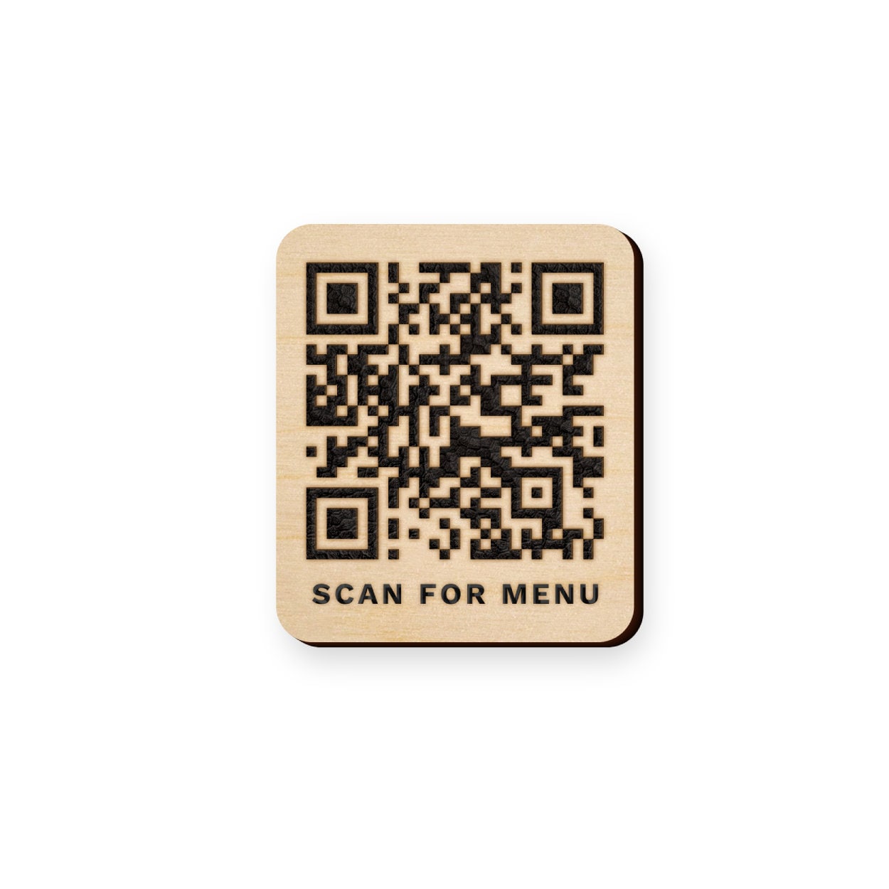 Custom QR Code Sign Wooden QR Code Sign Magnet Small QR Code Sign ...