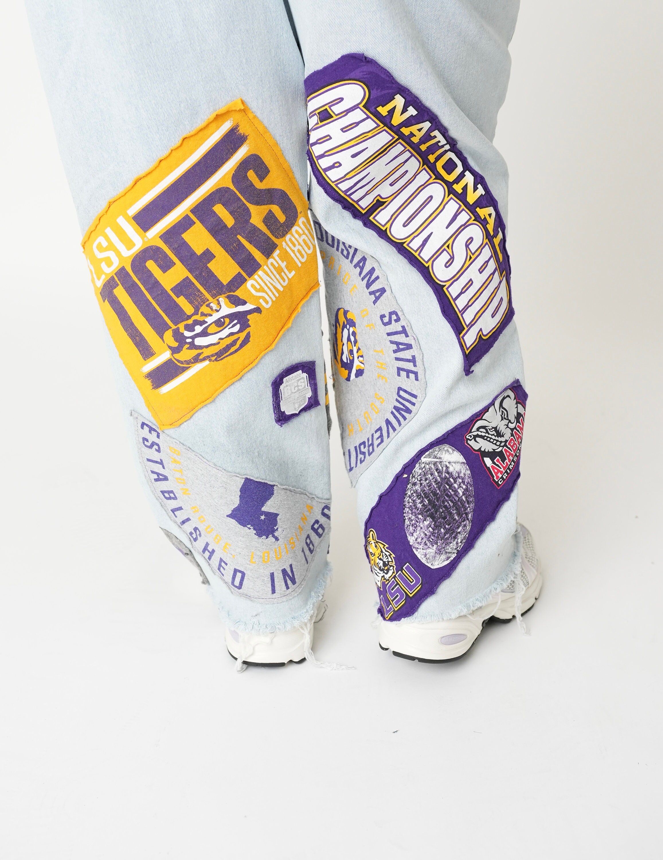 LSU Patch Work Pants - Etsy