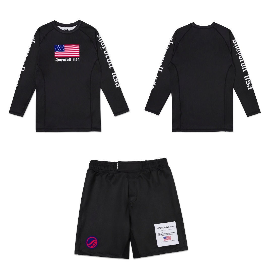 Shoyoroll 24 Americana Rash Guard LS With Shorts - Etsy