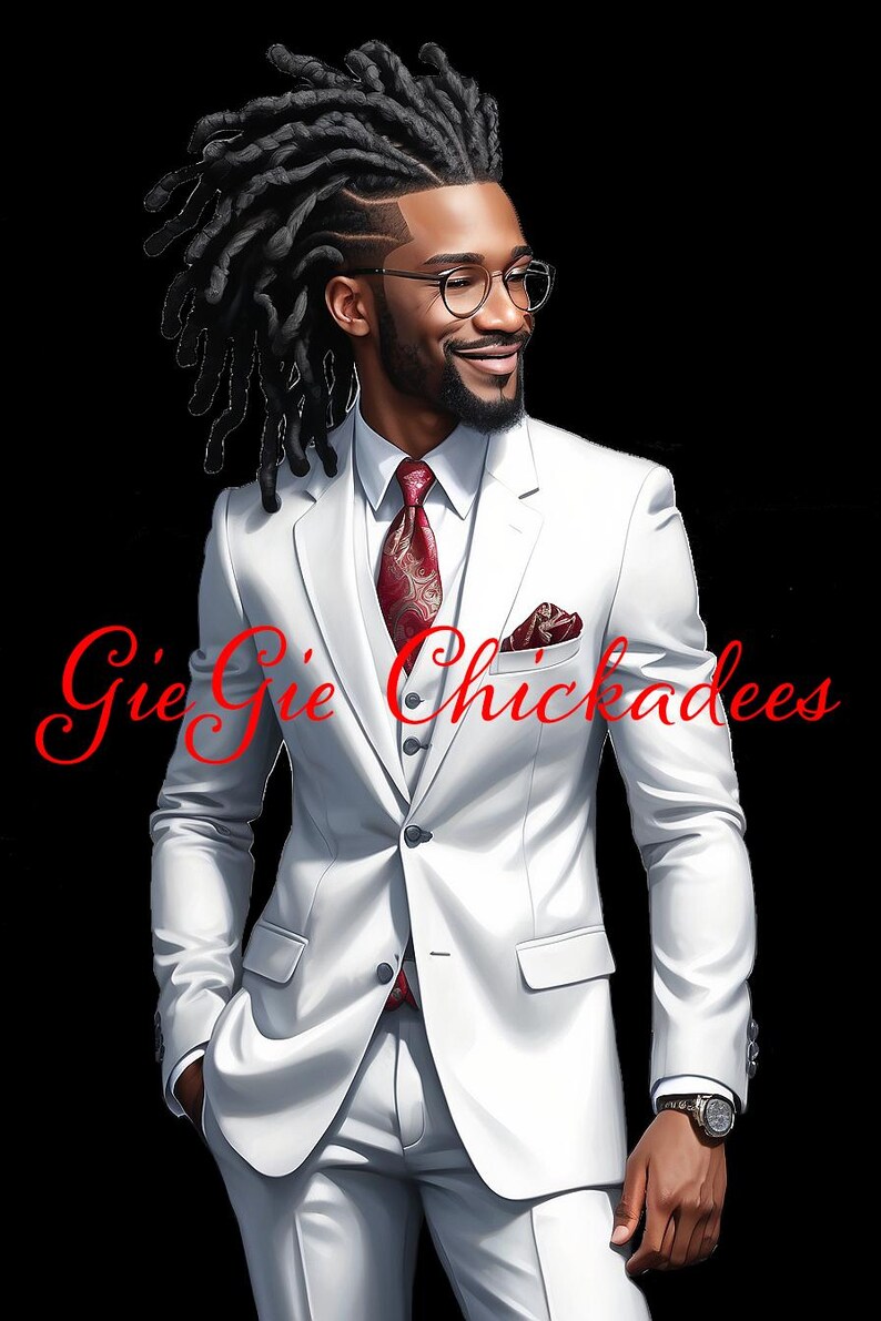 African Men Elegant Swagger Coloring Book Pages Sheets Digital ...