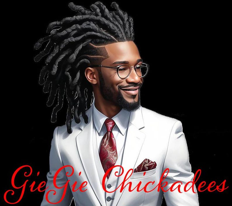 African Men Elegant Swagger Coloring Book Pages Sheets Digital ...