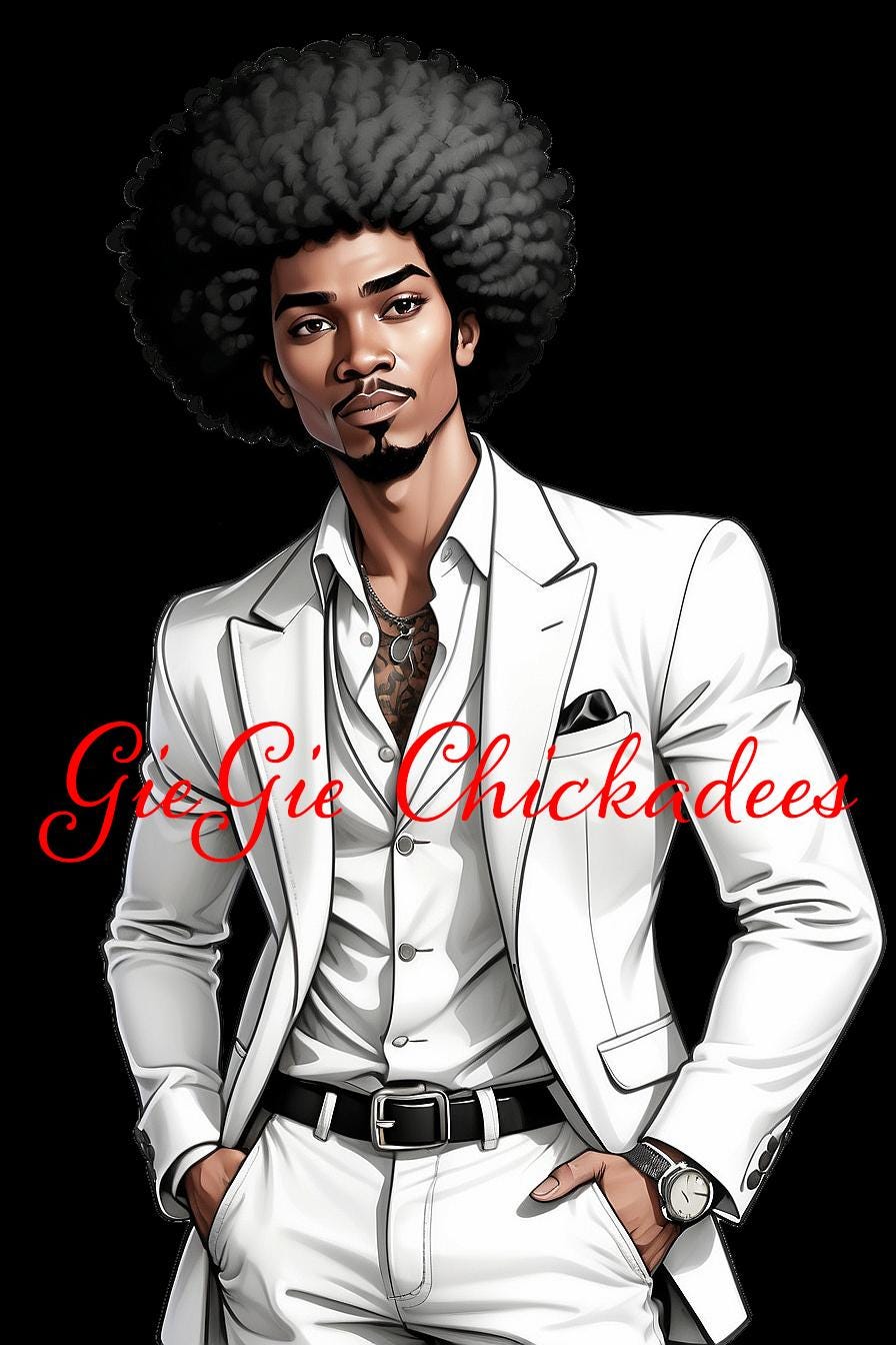 African Men Elegant Swagger Coloring Book Pages Sheets Digital ...
