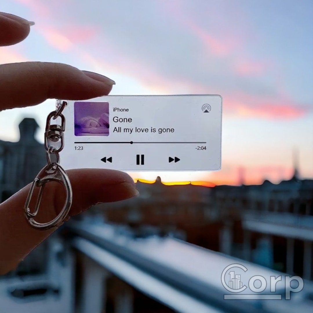 Custom Spotify Keychain : Personalized Music Memories in Clear Acrylic ...