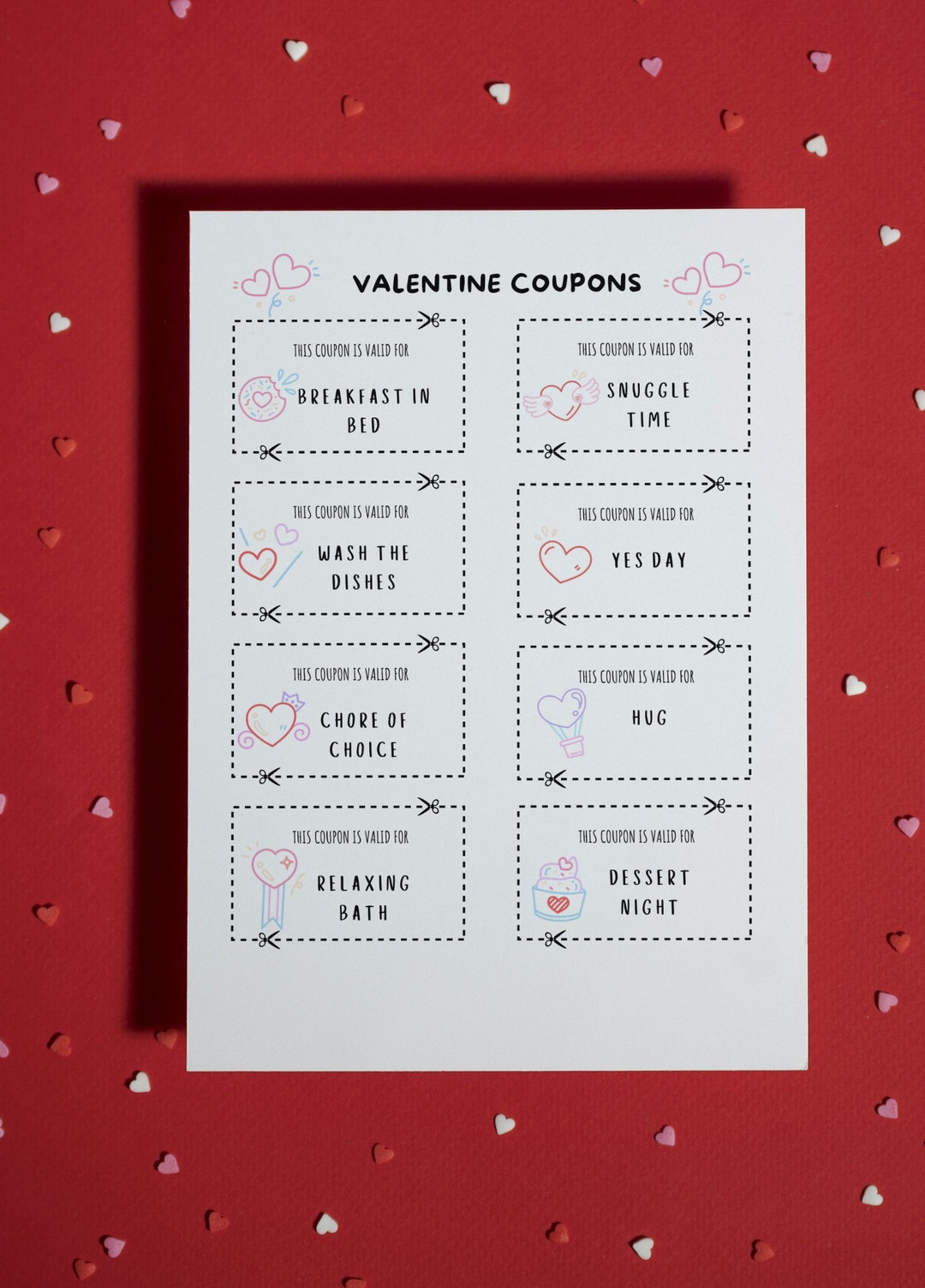Printable Valentine's Day Coupons for Kids Love Day Cards Gifts - Etsy