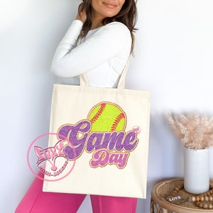 Softball Game Day PNG Faux Chenille Sequin Embroidery Sublimation Patches Designs Popular Now ...