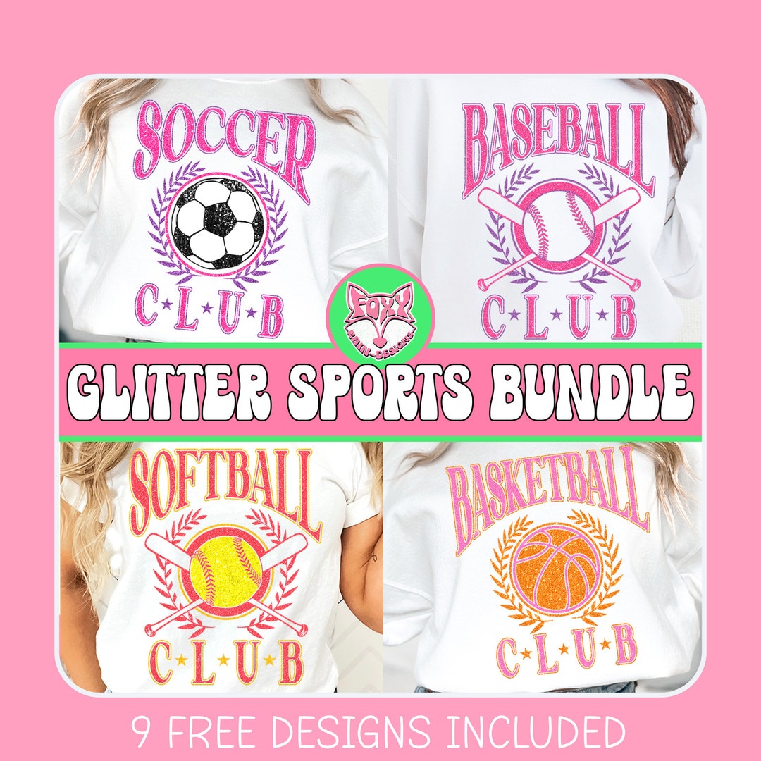 Glitter Sports Sublimation Design Png Bundle Trending Now Digital ...