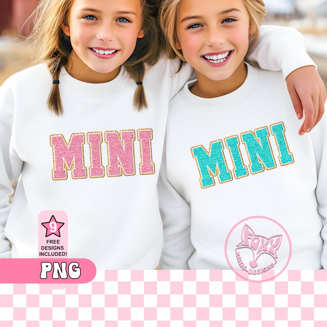 Mini Chenille Varsity Letters PNG Sublimation Design Digital Download ...