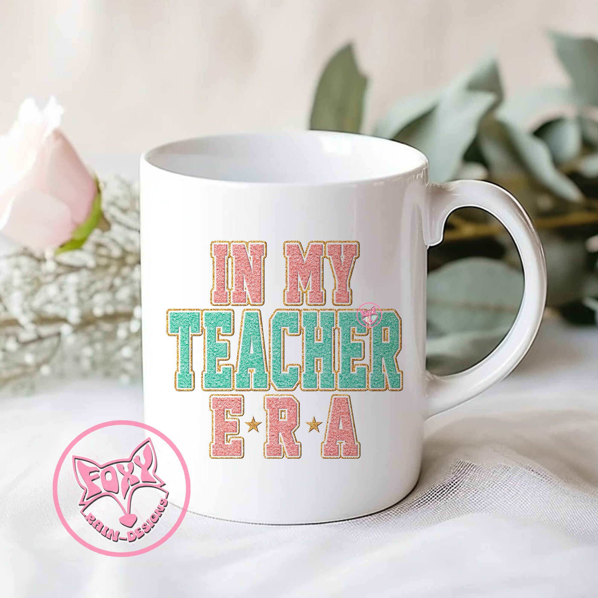 In My Teacher Era PNG Chenille Patch Digital Download Faux Varsity ...