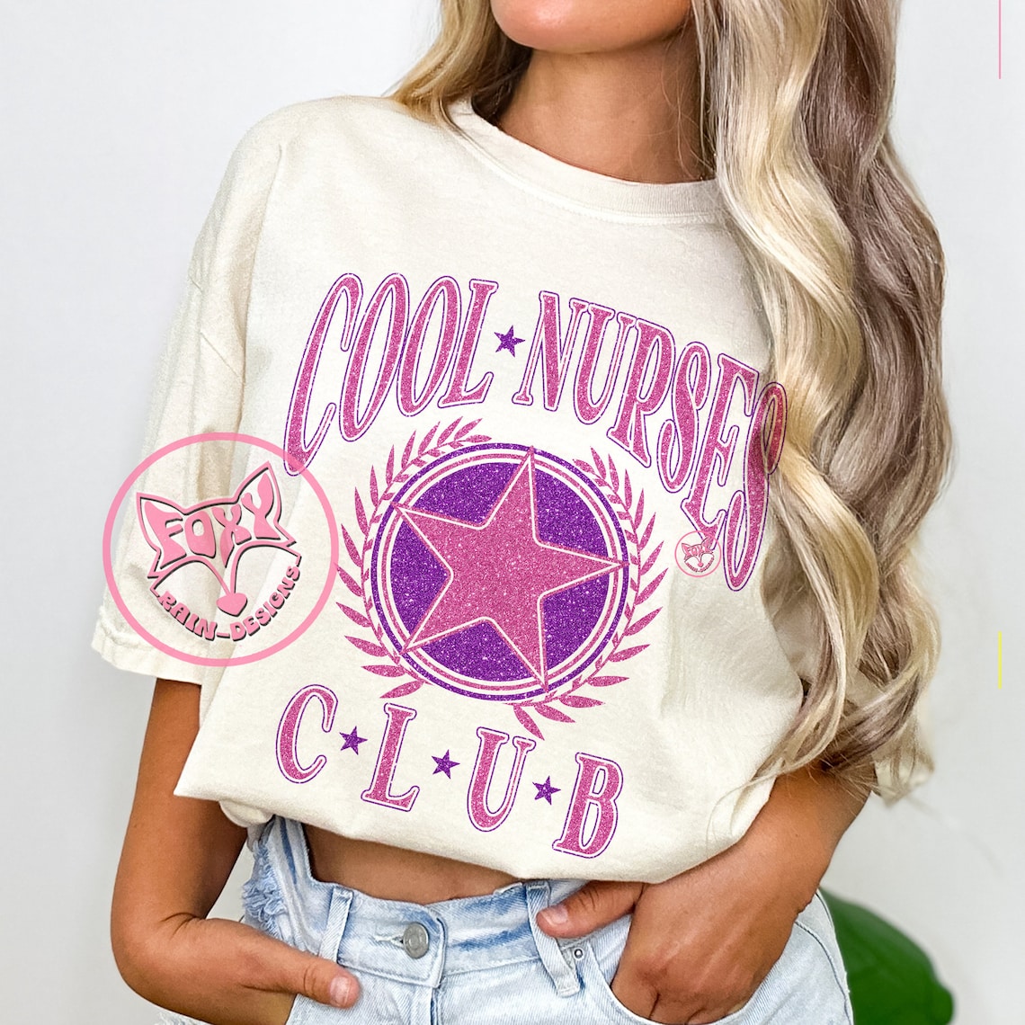 Cool Nurses Club Faux Glitter Sublimation Design Digital Downloads for ...
