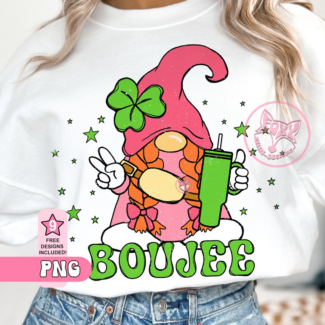 Boujee Gnome Saint Patricks Day Png Clipart Tumbler Lululemon Belt Bag ...