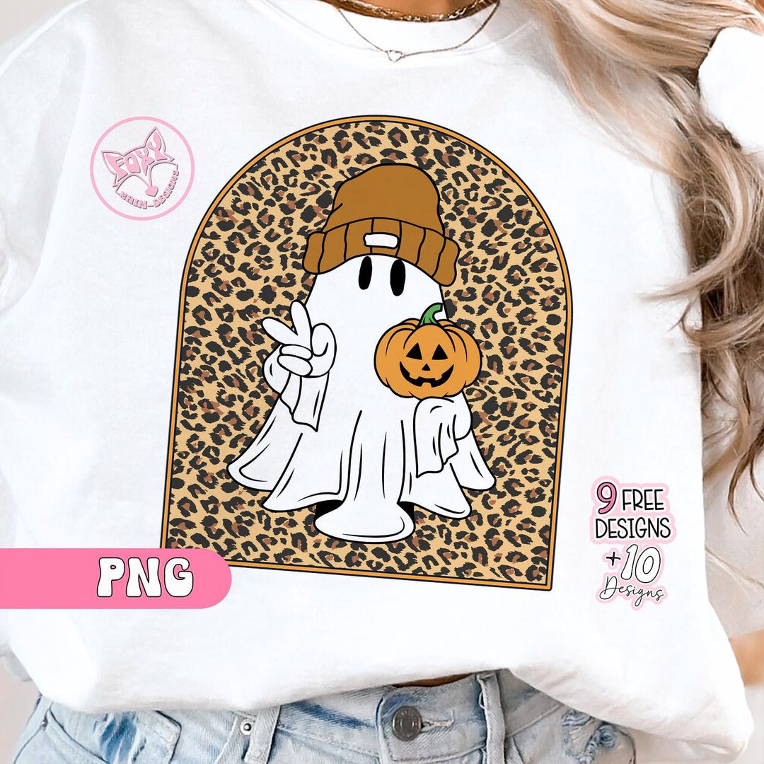 Leopard Cute Ghost Png, Halloween Cute Ghost Png, Stay Spooky ...