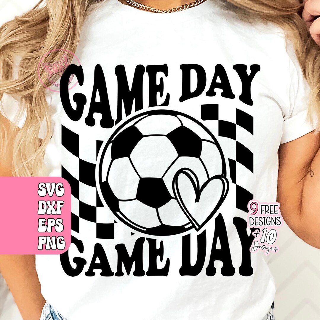Game Day Soccer Ball SVG Files, Football Cut Files, Soccer Ball Vector ...