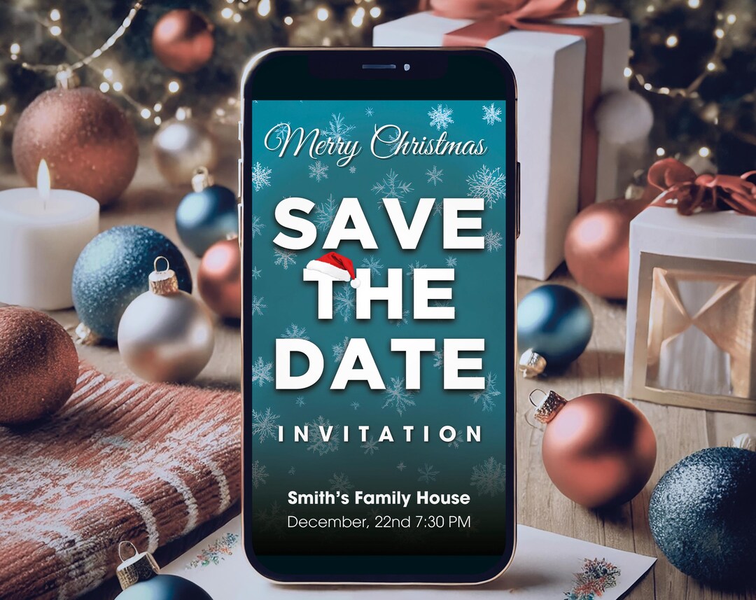 Animated Christmas Invitation Video: Editable Canva Template (digital ...