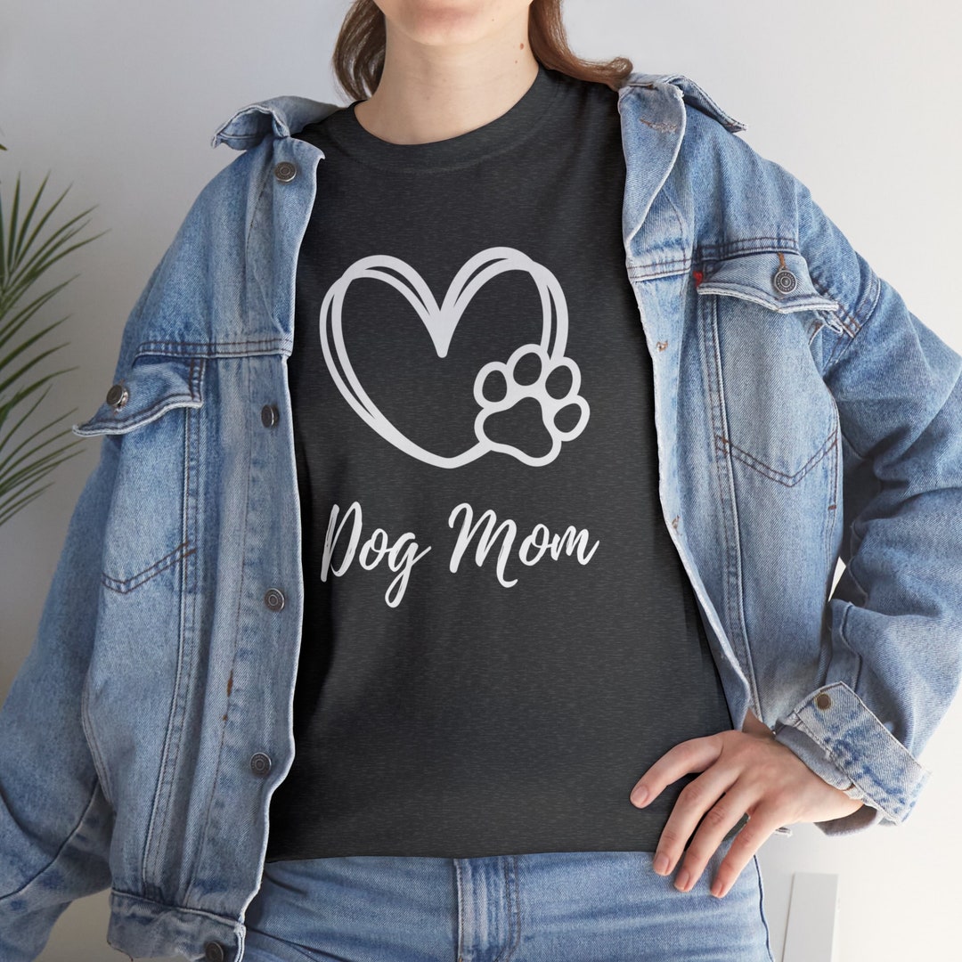Dog Mom, Heart Paw Print - Etsy