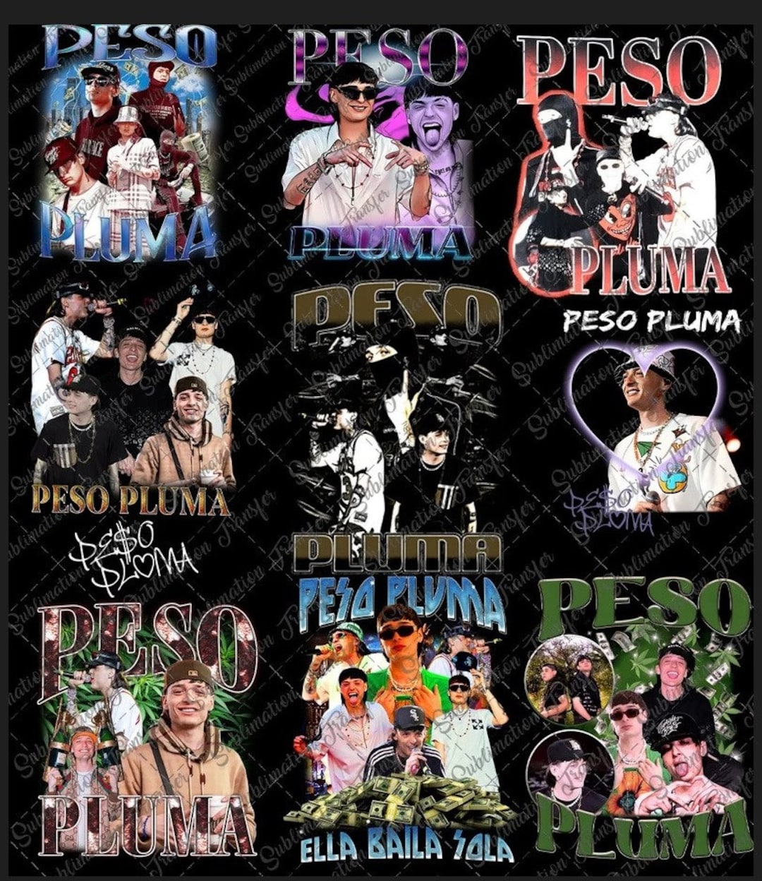 Peso Pluma Png Bundle, Peso Pluma Sublimation File Png - Etsy