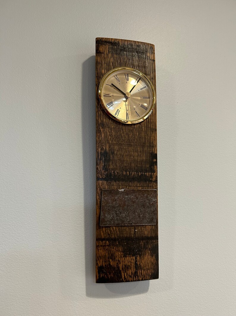 Bourbon Barrel Stave Hanging Wall Clock - Etsy