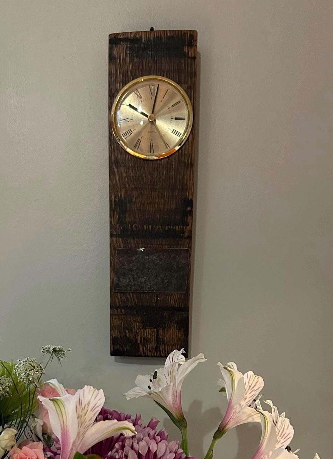 Bourbon Barrel Stave Hanging Wall Clock - Etsy
