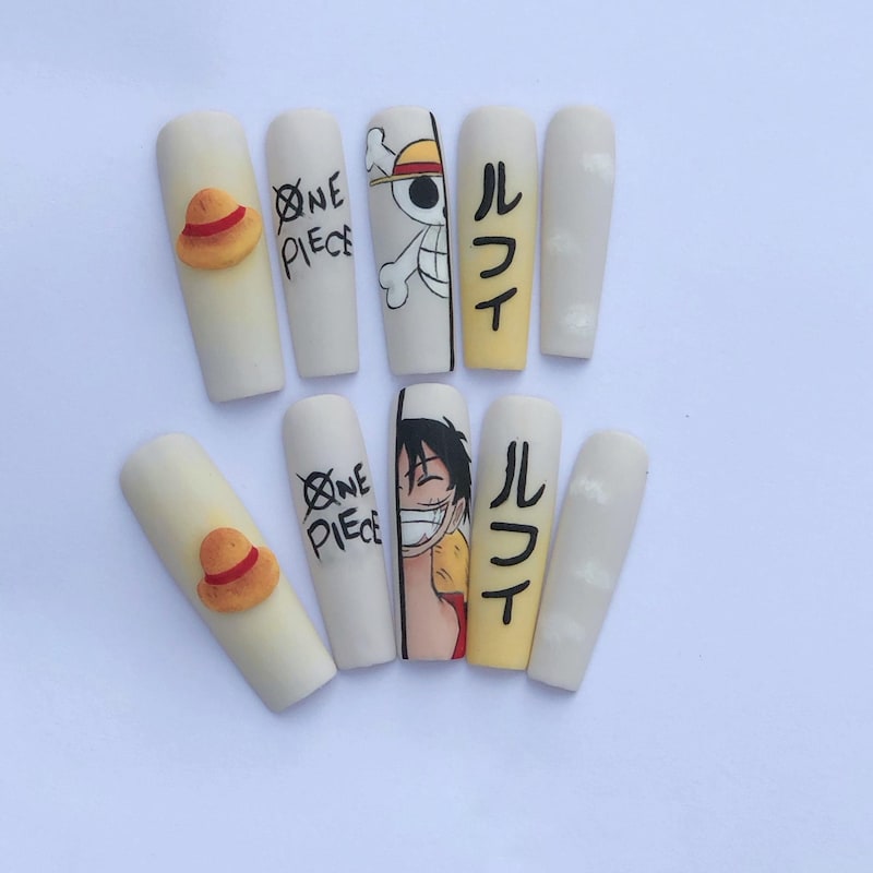 One Piece Inspired Nails - Etsy