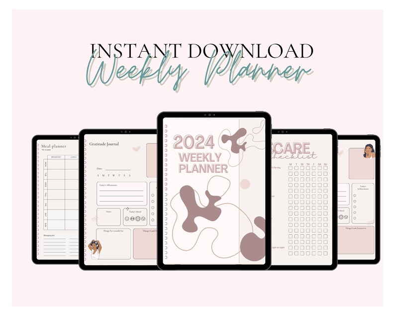 2024 Weekly Digital Planner - Etsy