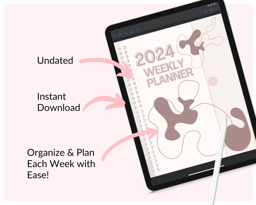2024 Weekly Digital Planner - Etsy