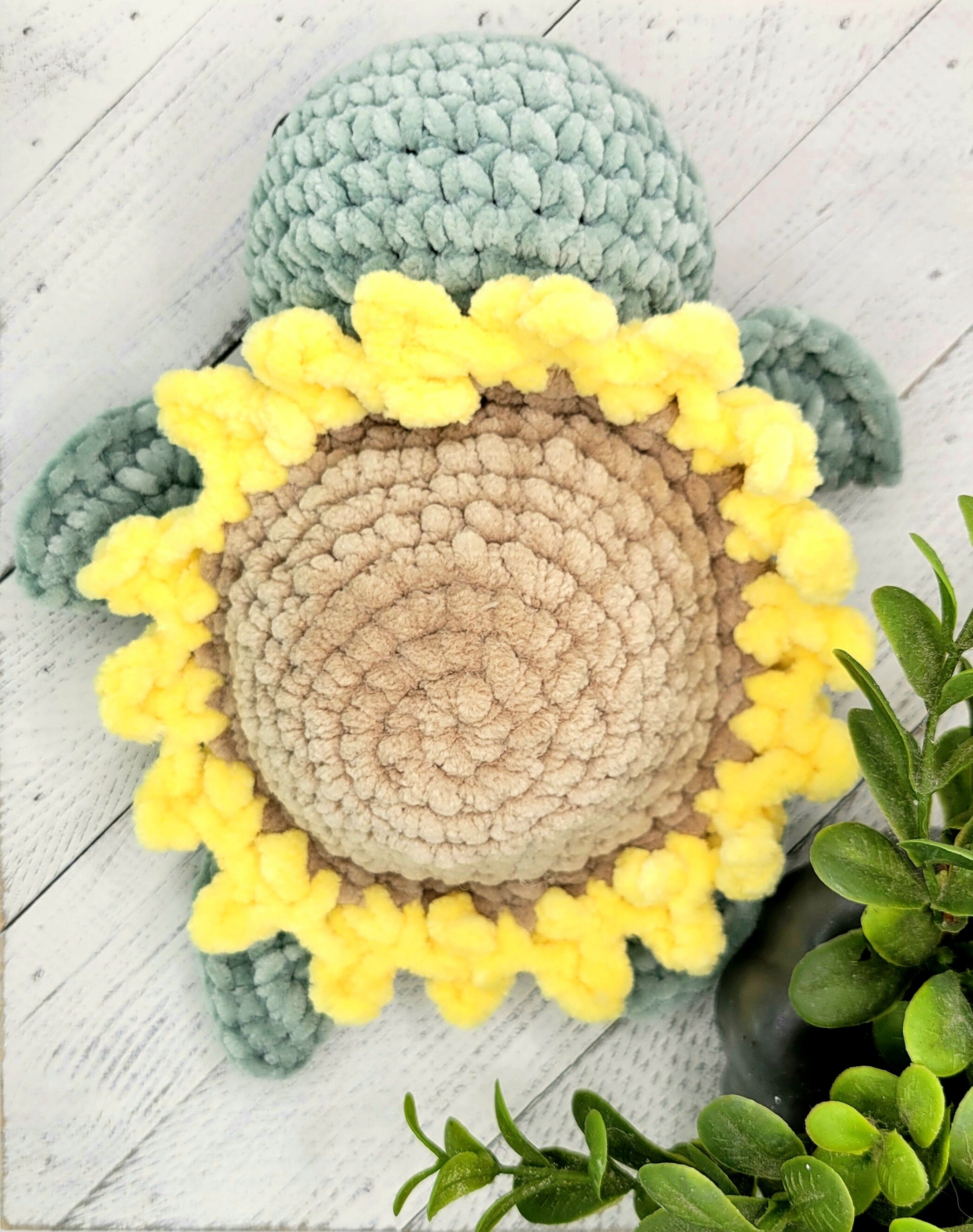 Crochet Amigurumi Sunflower Turtle Plushy (handmade) * NOT PATTERN * - Etsy