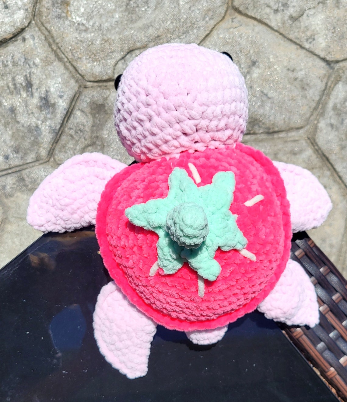Crochet Amigurumi Handmade Strawberry Turtle Plushy * NOT PATTERN * - Etsy