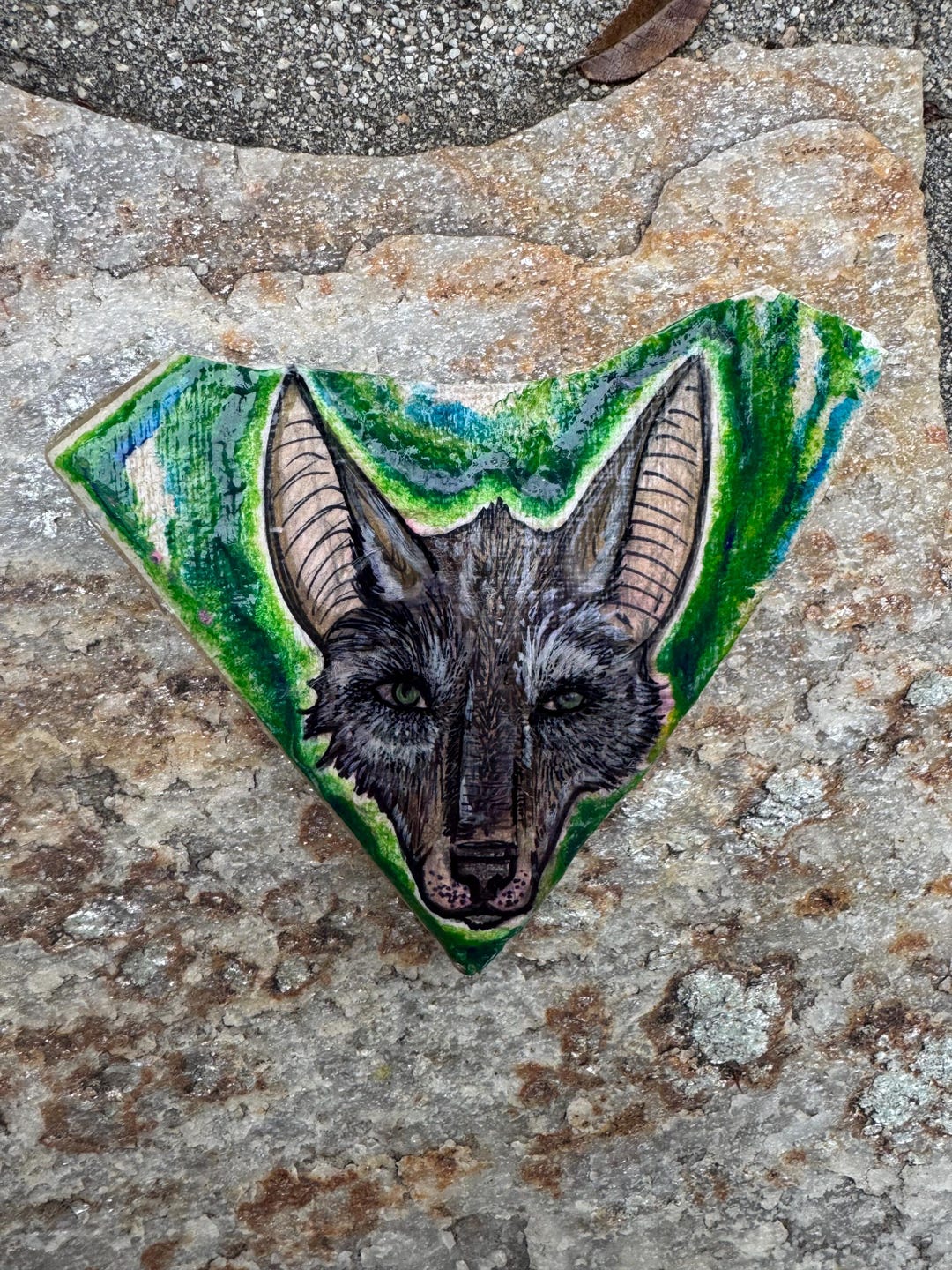 Handmade Coyote Sketch Magnet: Watercolor & Acrylic Tile Art - Etsy